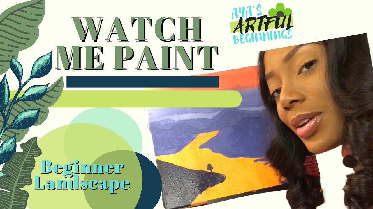 Beginner Landscape Painting | How to Draw from Reference | Aya's Artful ...