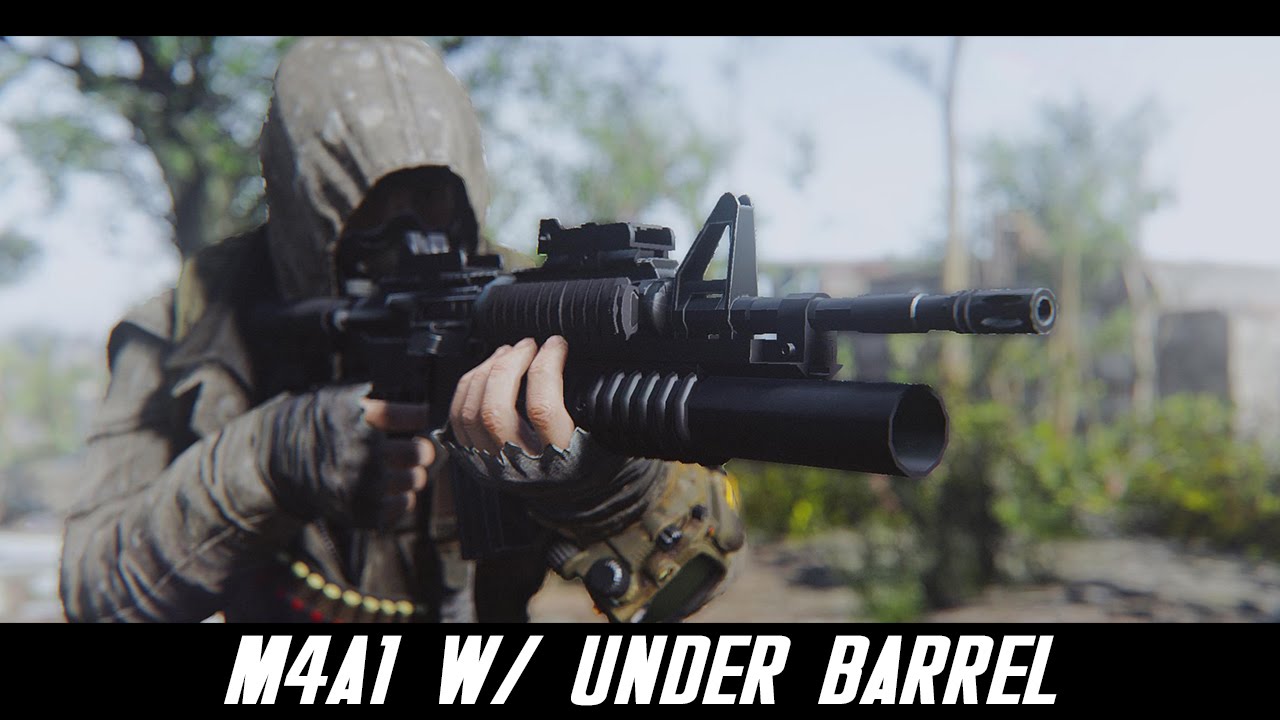 Fallout 4 Mods: M4A1 w Under Barrel - YouTube