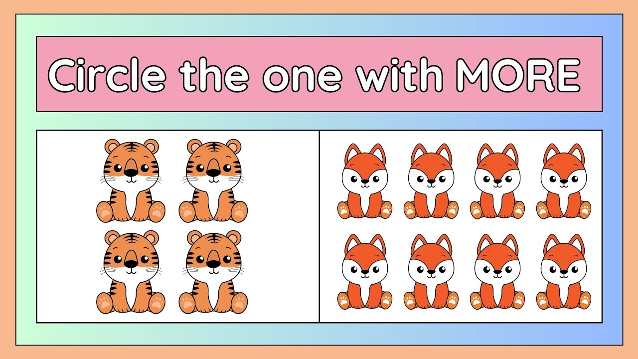 Interactive Math Game, More or Less? | Counting Companion - YouTube