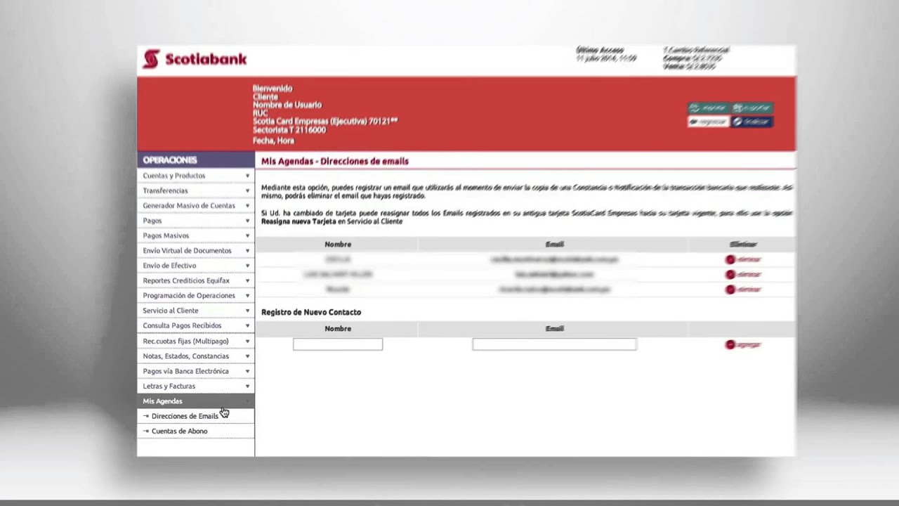 Scotiabank Perú - Agenda todos tus contactos frecuentes - YouTube
