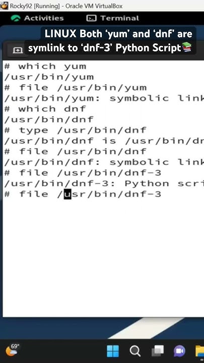 Linux Both ‘yum And ‘dnf Are Symlink To ‘dnf 3 Python Script📚 Youtube