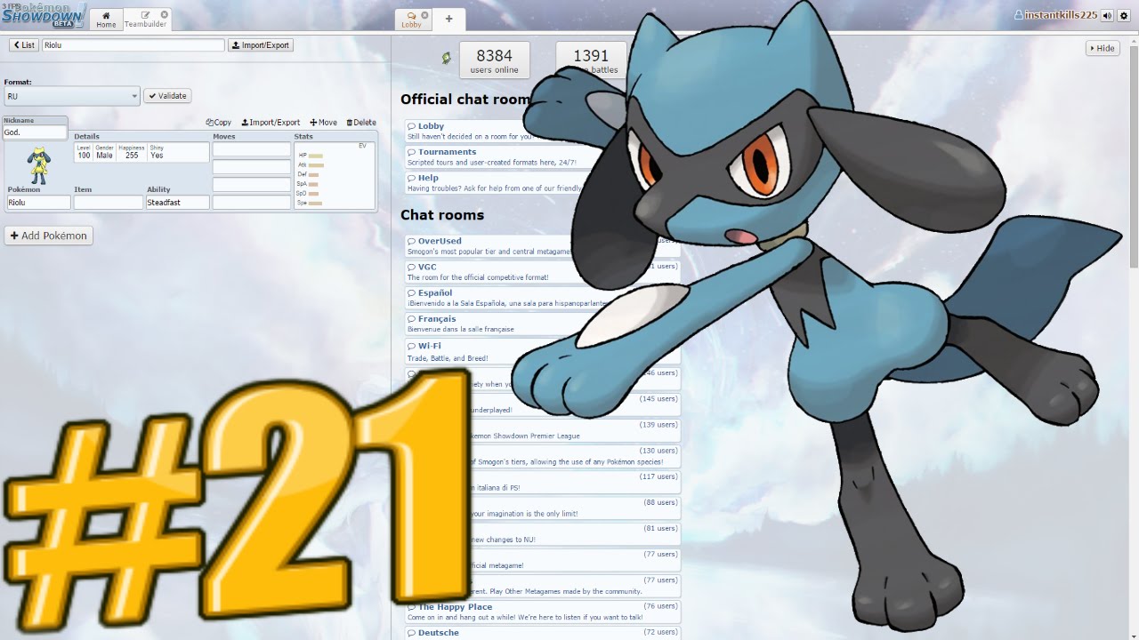 Pokemon Showdown Team Building #21 Prankster Riolu! - YouTube