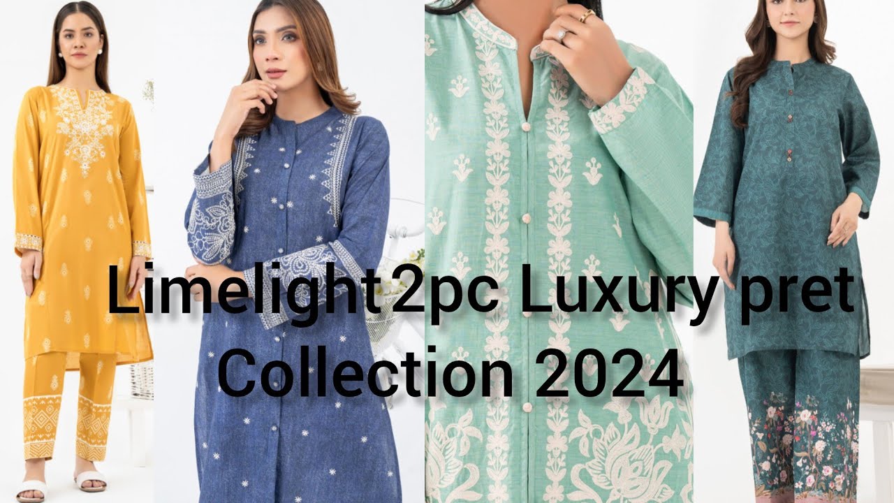 Limelight shirt trousers summer pret embroidery collection2024||2pc ...