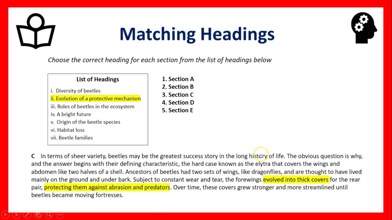 How to Answer Matching Headings Questions for IELTS Reading - YouTube