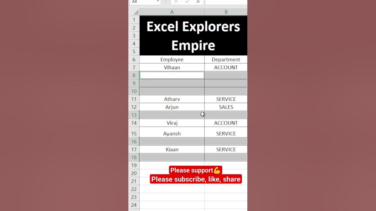 Delete All Blank Rows In Excel Entire Row shorts youtubeshorts excel delete-all-blank-rows-in-excel-entire-row-shorts-youtubeshorts-excel