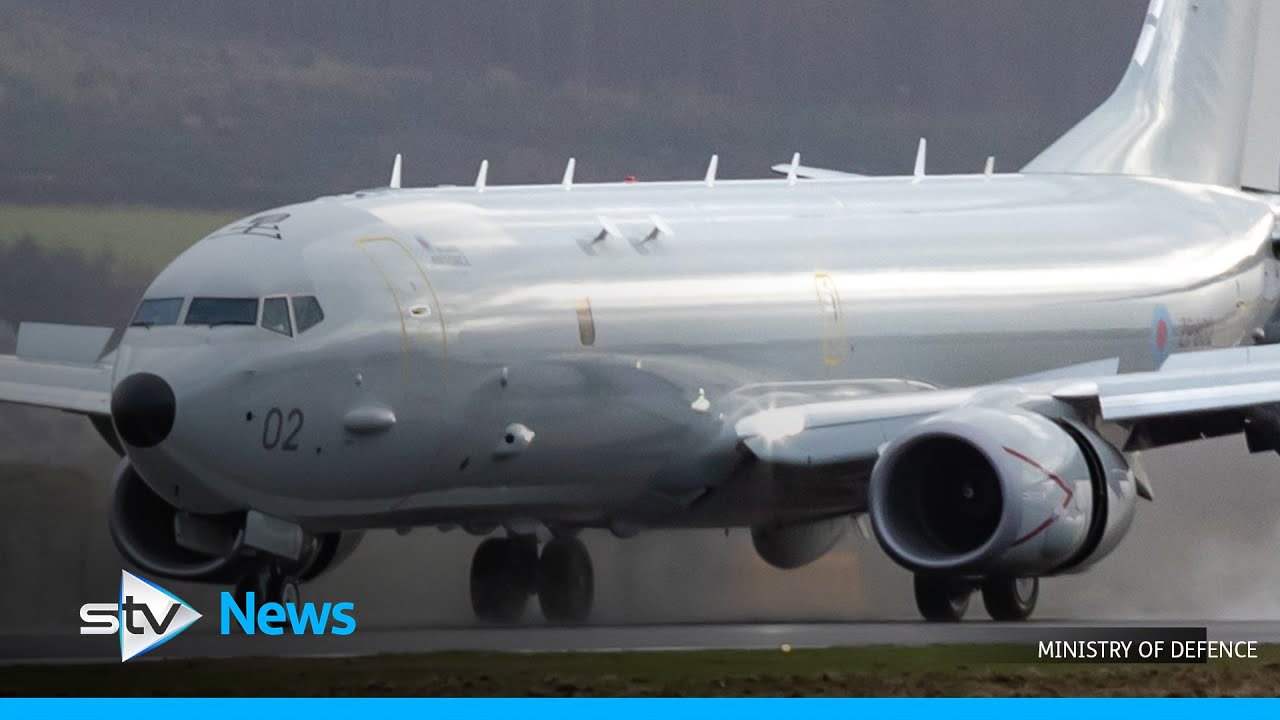 First Poseidon submarine hunter lands at RAF Lossiemouth - YouTube
