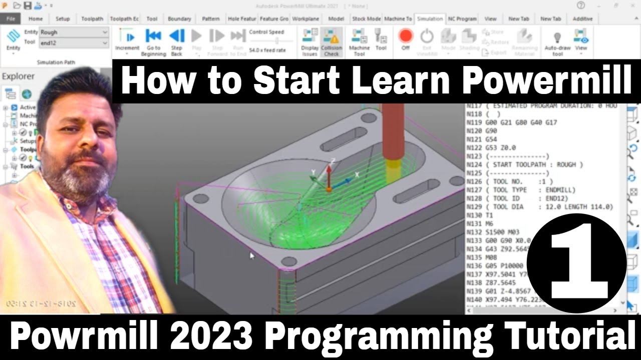 Powermill 2023 Programming Tutorial How To Start Powermill 2023 Programming Tutorial Youtube