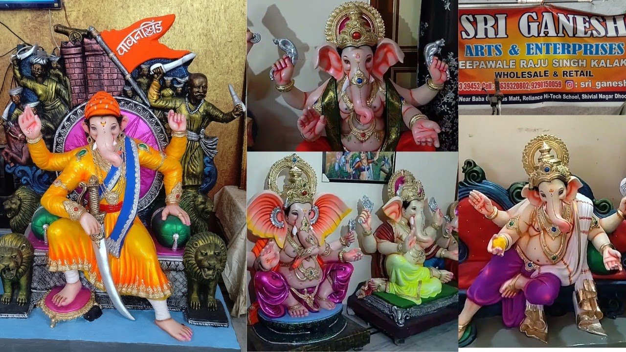 Special Mumbai Ganesh Idols At Dhoolpet Hyderabad Sri Ganesh Arts ...