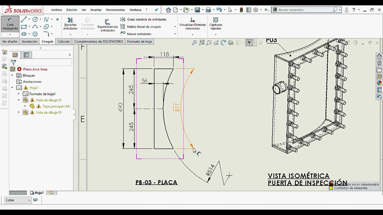 Acotado de Arco en Solidworks 2021 - YouTube
