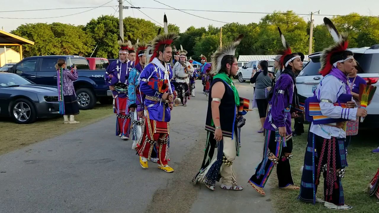 Hominy dancers procession June 8, 2018 - YouTube