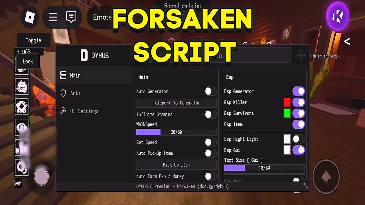 *NEW* FORSAKEN SCRIPT - (AUTO FIX GENERATOR, INFINITE STAMINA ...