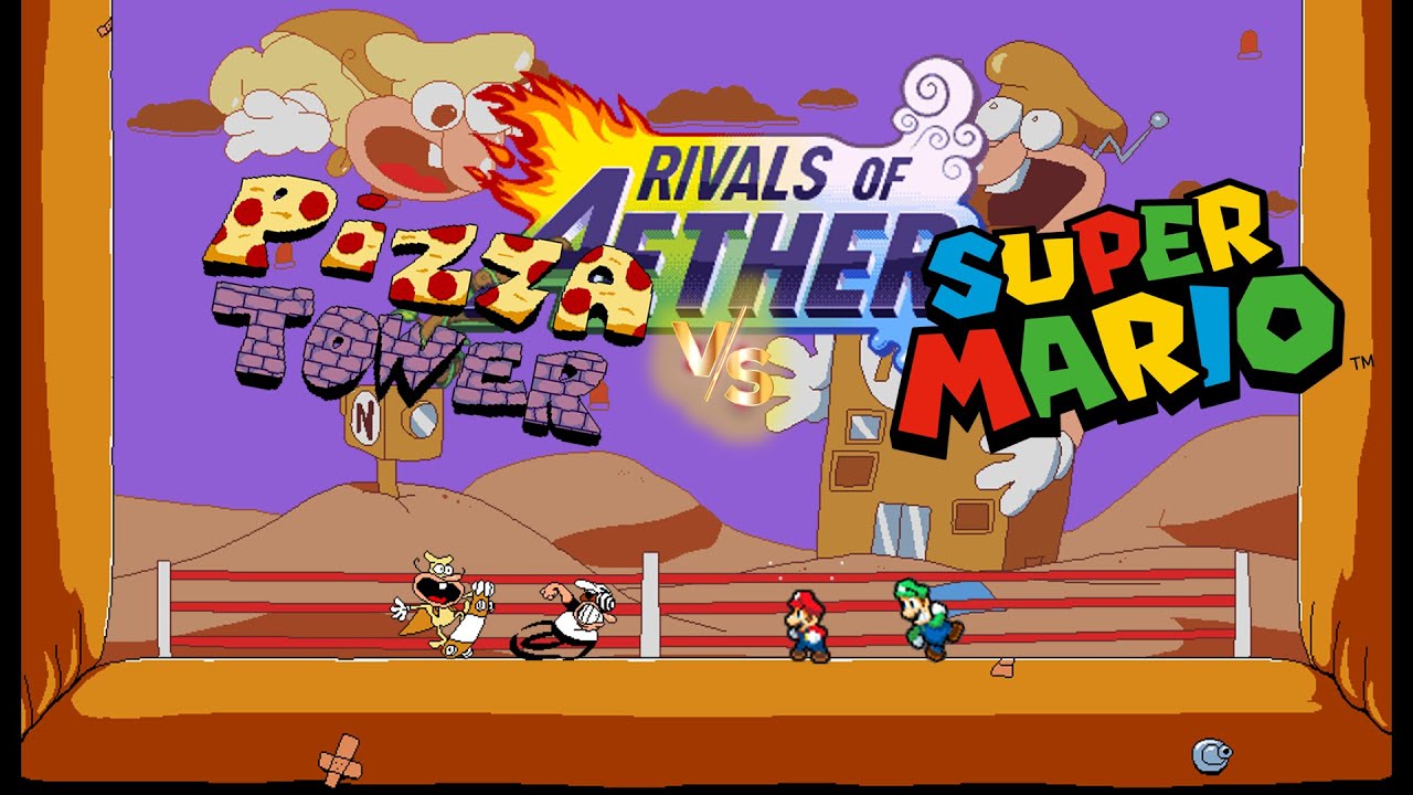 (Rivals of Aether) noise and peppino vs mario and luigi - YouTube