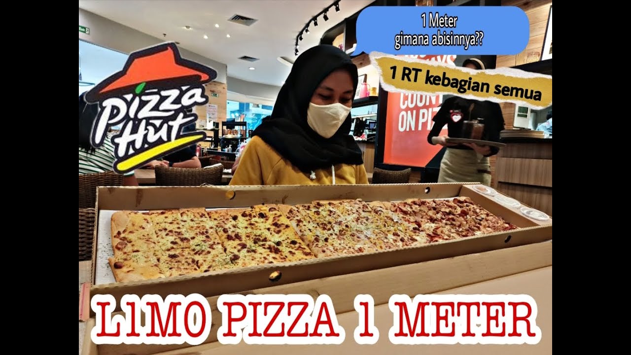 REVIEW L1MO PIZZA || PIZZA PANJANGNYA 1 METER 😱 MENU BARU DARI PIZZA ...