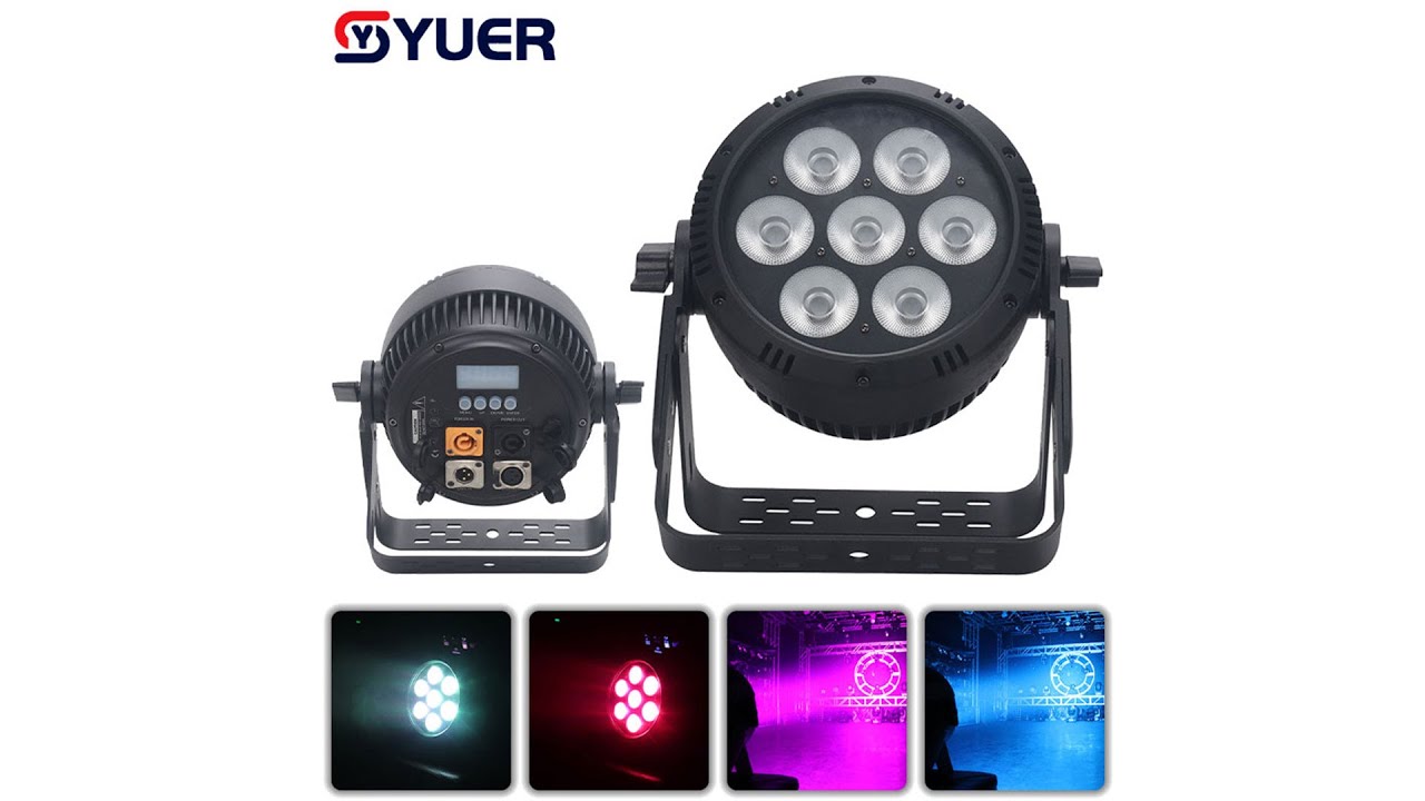 YUER™️ 7X30W RGBW 4IN1 LED Par Light Waterproof Par - YouTube