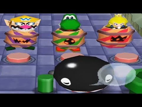 Mario Party 4 - 4 Player 2 vs 2 - Yoshi Peach Wario Luigi All Funny Mini Games