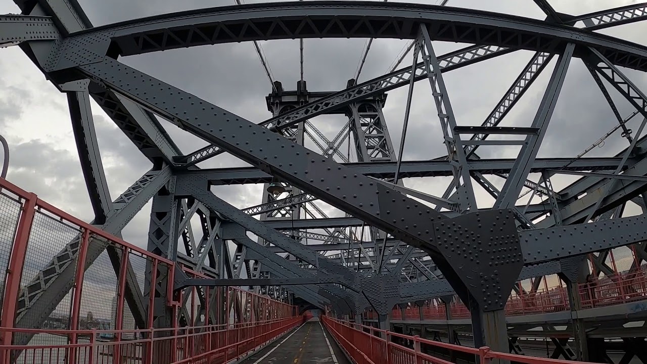 Cycling Delancey Street and the Williamsburg Bridge in February 2020 ...