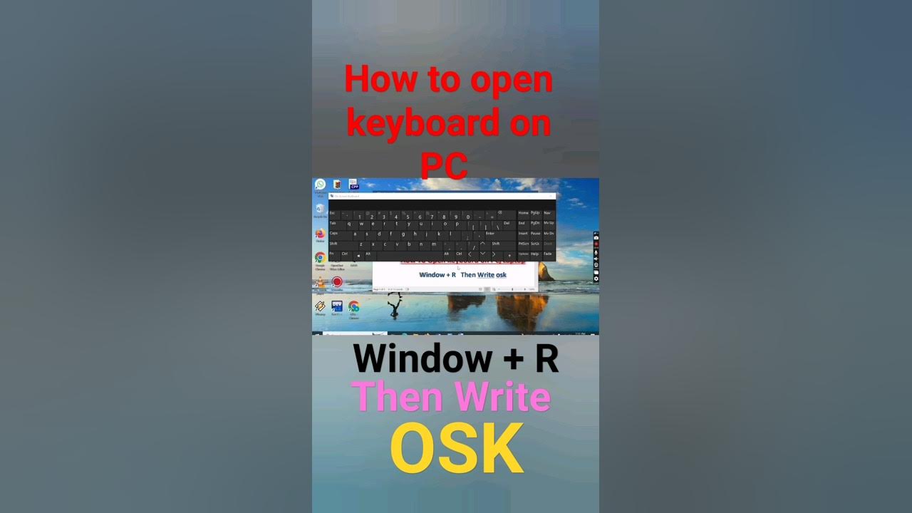how to open keyboard on PC #keyboard #computerkeyboard #shortcutkeys # ...