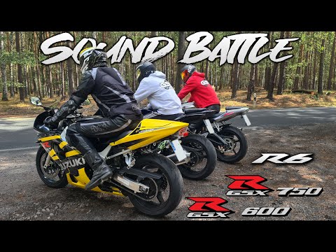 Sound Battle - GSX-R 600 vs GSX-R 750 vs R6  💥 Flyby - On Board - Loud Sound 💥