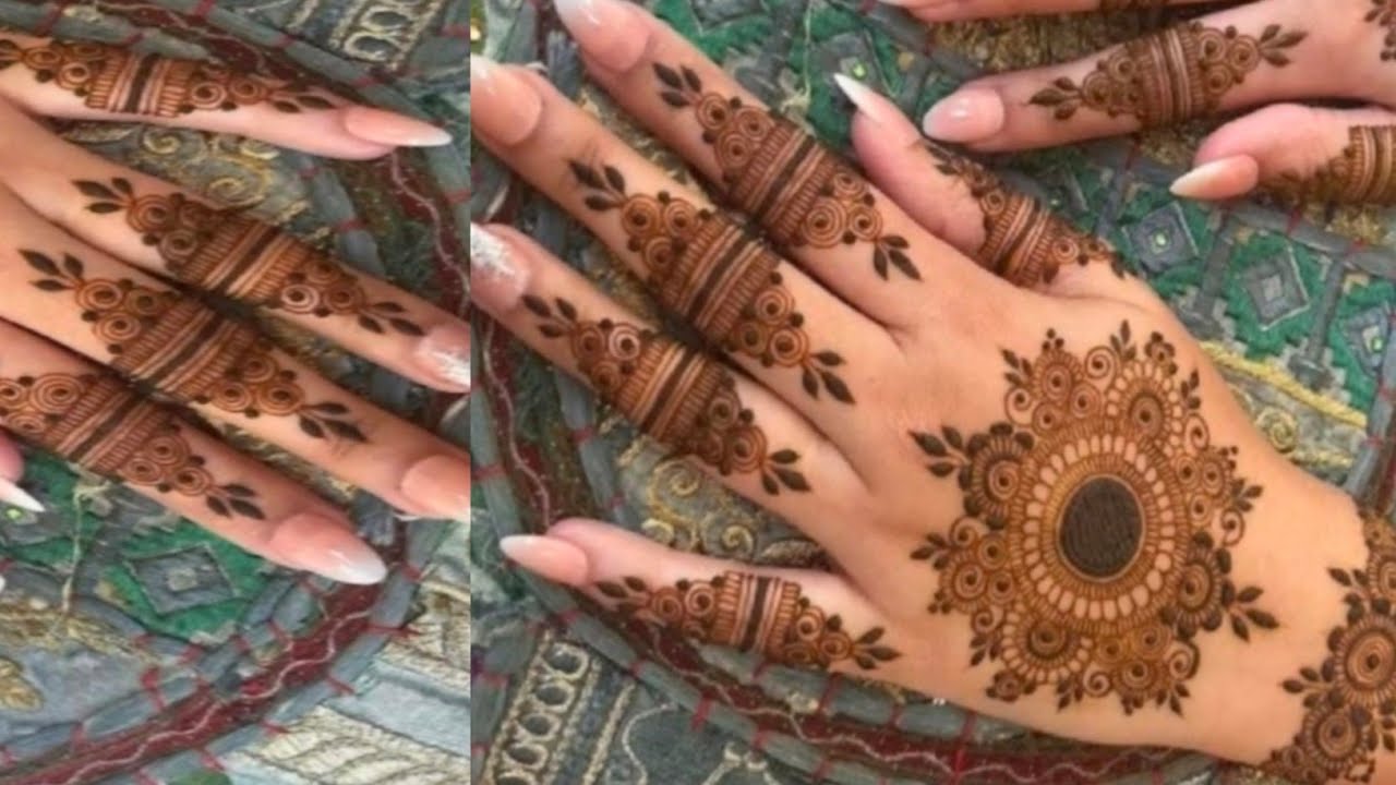 Latest and unique mehndi design for back hand 2024 Kulsum rizvi - YouTube