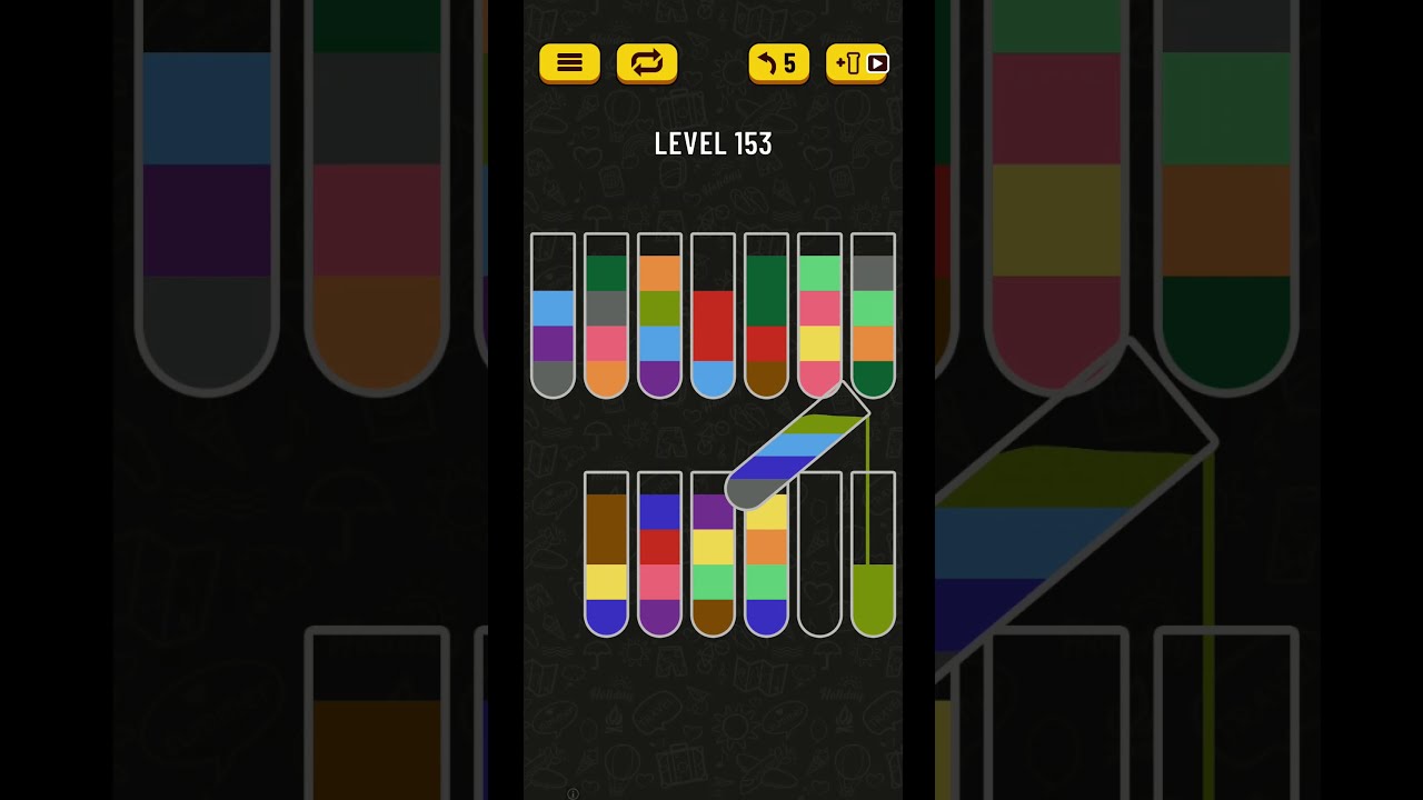 Water Sort Puzzle Level 153 Solved - YouTube