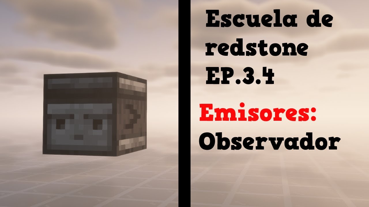 Escuela de Redstone🔴- Ep3.4: Emisores: Observador - Minecraft Tecnico ...