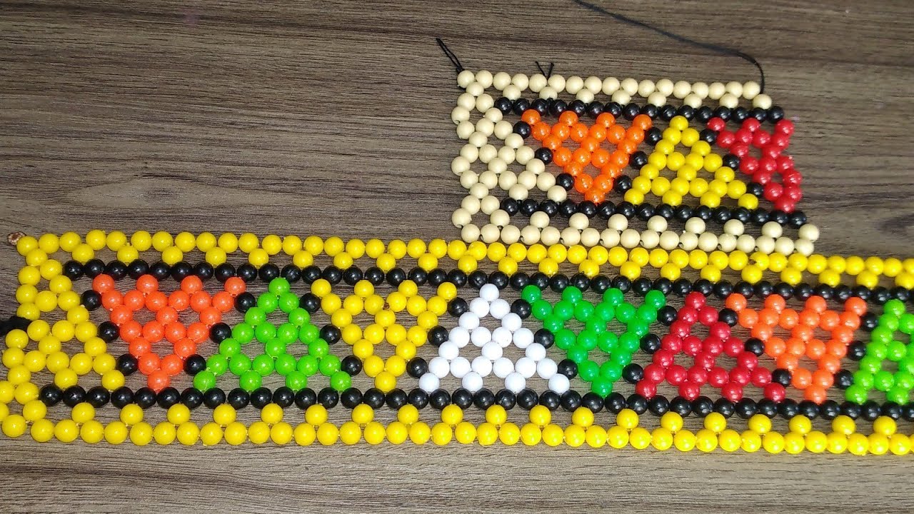 double border beaded belt tutorial | beginner bead tutorial |zulu beads ...
