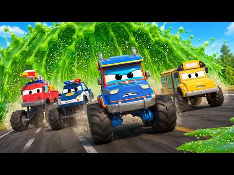 Baraj Yıkılıyor! Super Truck Okulu Slime'dan Kurtarıyor | Super Truck - Link Force