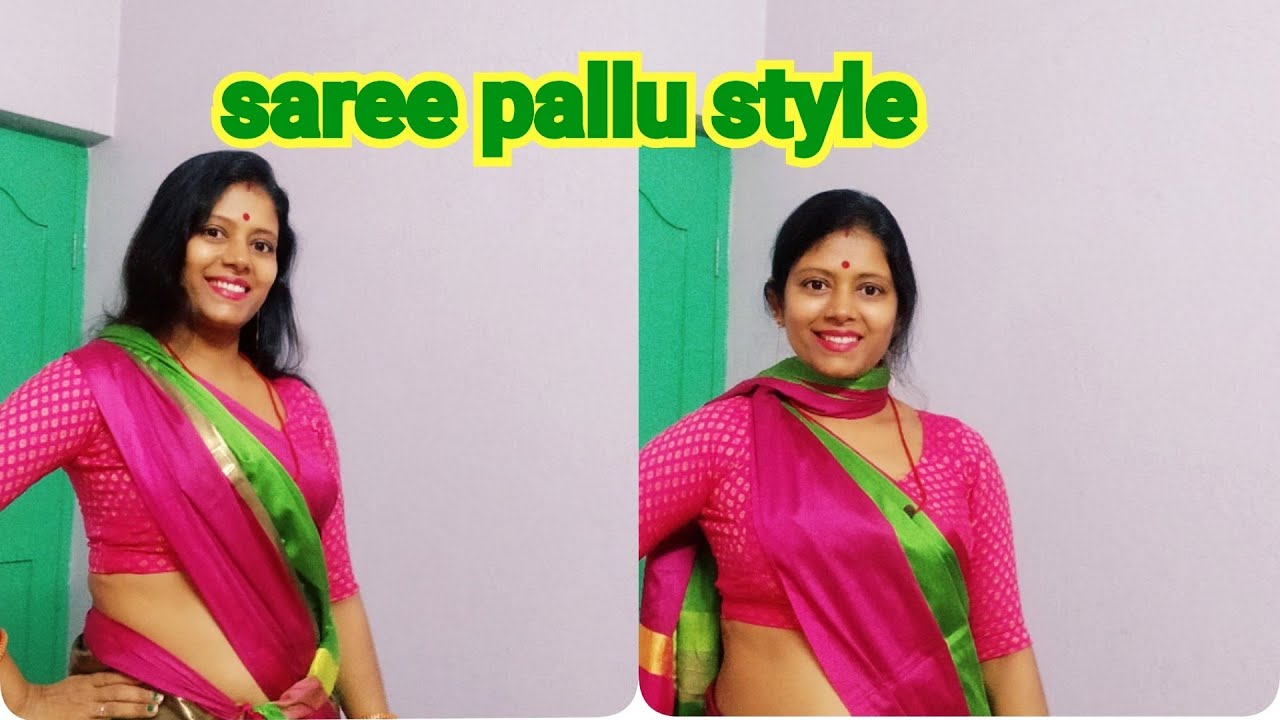 Differents style saree pallu tuking#requestedvideo #pallustylevideo ...