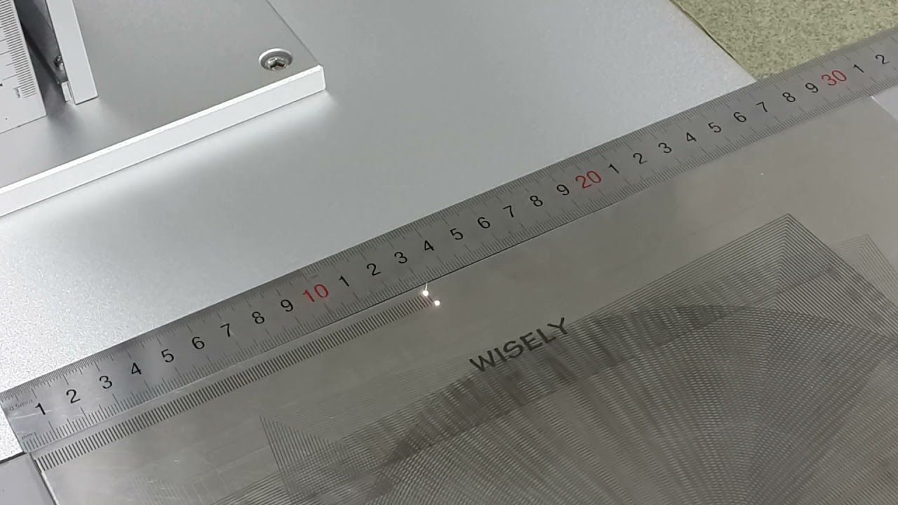Laser marking ruler, laser engraving on stainless steel with 300x300mm ...
