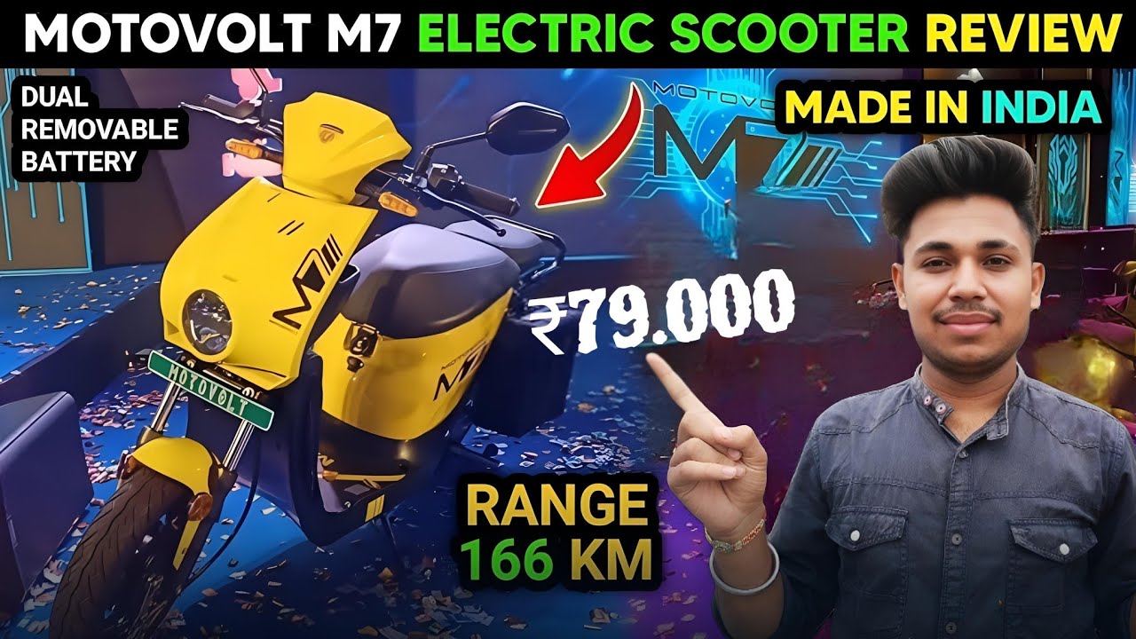 MOTOVOLT M7 ELECTRIC SCOOTER Review ll DUAL Romovalable Battery 🔋 सबसे ...