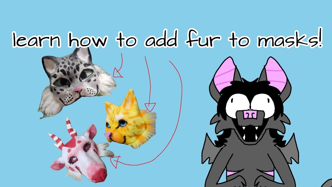 how to add fur to a therian style mask! || tutorial! || 2 methods ...