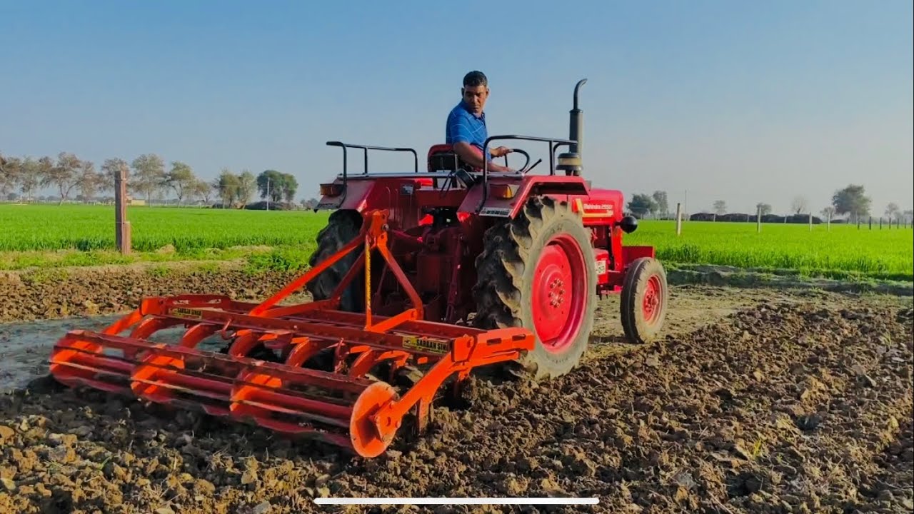 Mahindra 255 Di Power+ With 11 Cultivator - YouTube