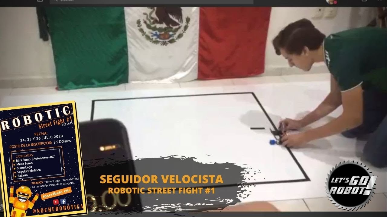 Seguidor de Línea Velocista - Robotic Street Fight #1 (Ecuador) - YouTube