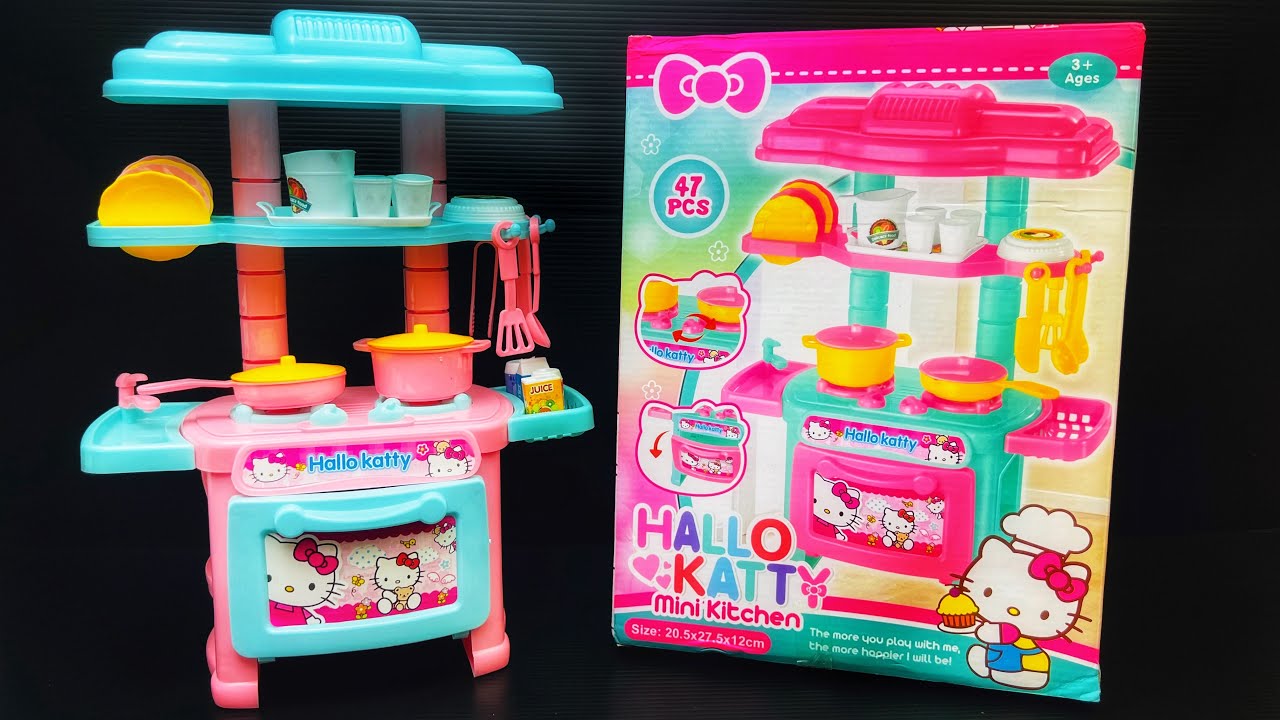 8 Minutes Satisfying with Unboxing Hello Kitty Kitchen Set | ASMR No ...