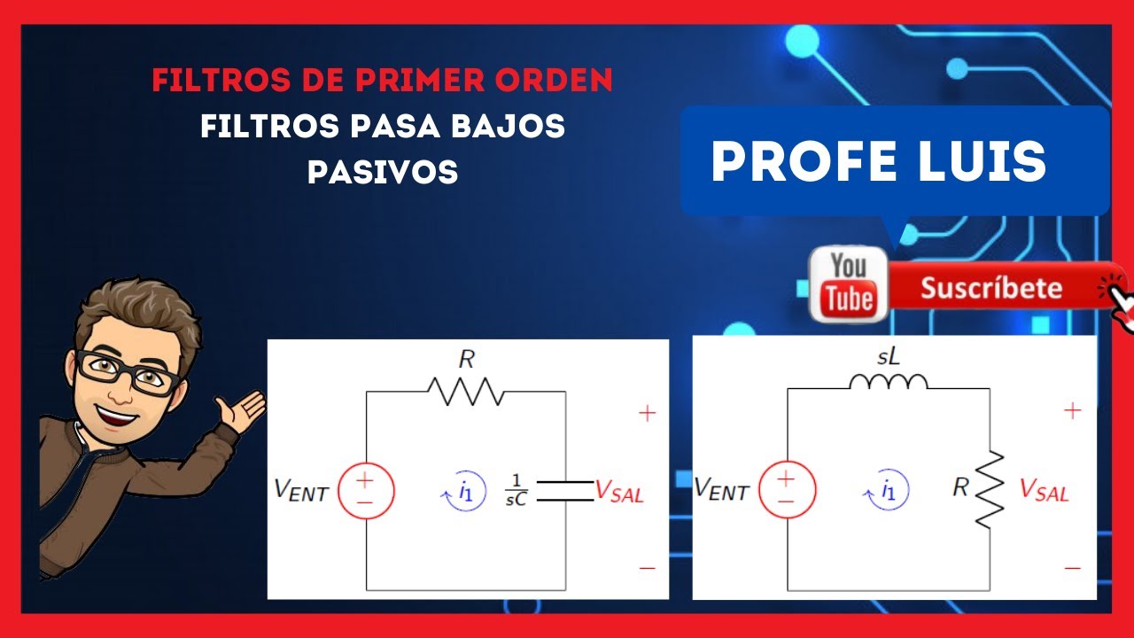 Filtros De Primer Orden Pasa Bajos Pasivos Circuito Rc Y Rl Youtube