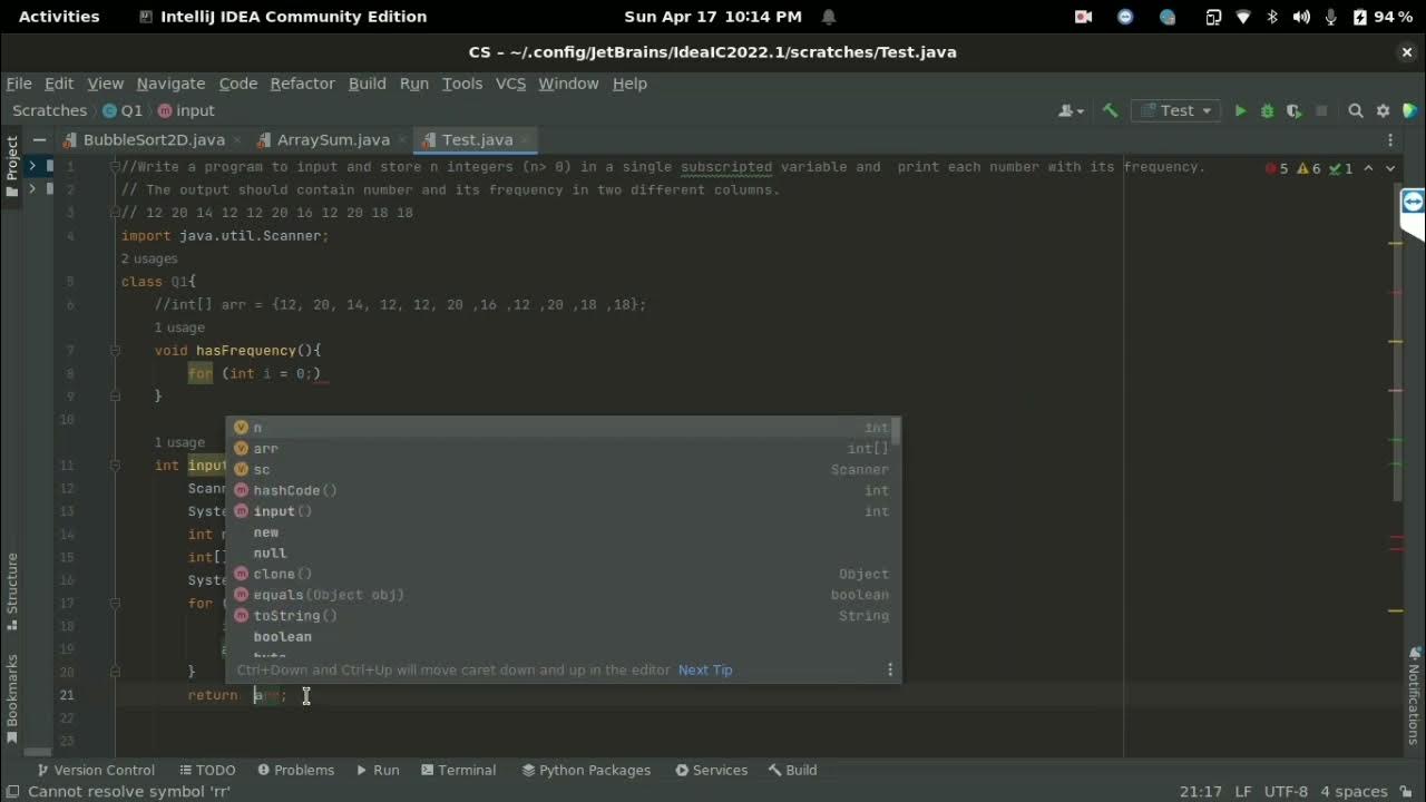 Program to input and store n integers and print each number with its ...