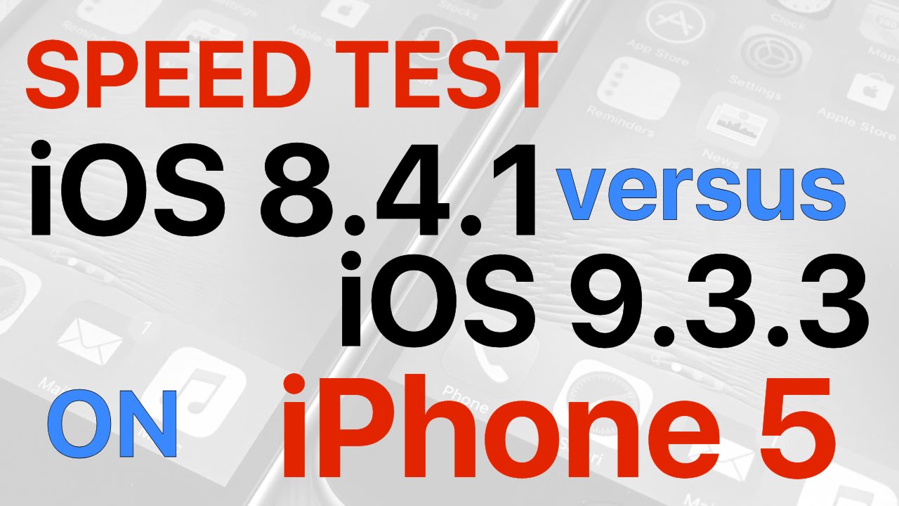 iPhone 5 : iOS 8.4.1 vs iOS 9.3.3 Final Release Build 13G34 - YouTube