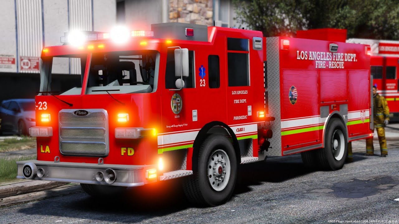 [GTA-LAFD] L.A.F.D Engine 23 | Los Angeles Fire Department - YouTube