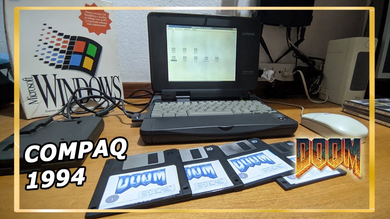 Así era una Notebook Compaq CONTURA en 1994 - YouTube