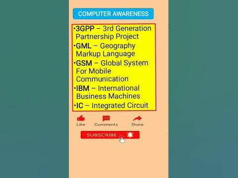 Computer Knowledge 23 #computergk #computereducation #computerknowledge #computers - YouTube
