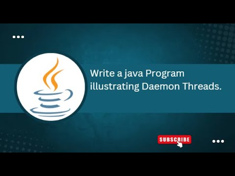 Exercise - 7 c) Write a Program illustrating Daemon Threads. - YouTube