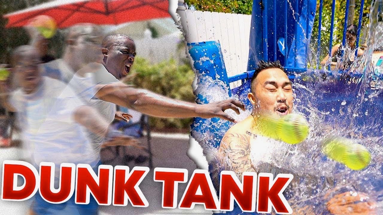 Last To Fall In The DUNK TANK Wins $10,000 - YouTube