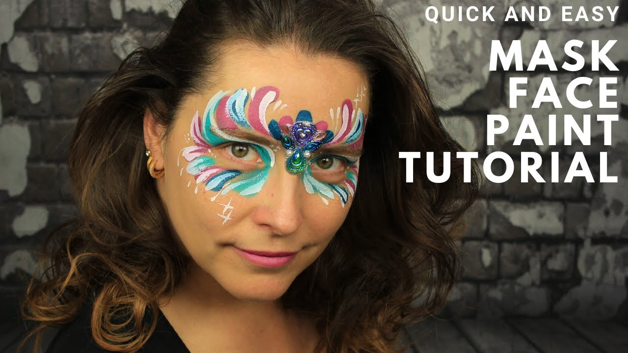 Mask Face Paint Tutorial | Quick and Easy Face Paint | 2 Minute Face ...