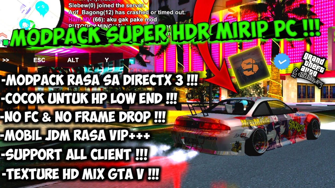 MODPACK STYLE HD FOGGY GTA SA/SAMP !!! || MOD JDM CAR + MOTOR MOGE ...