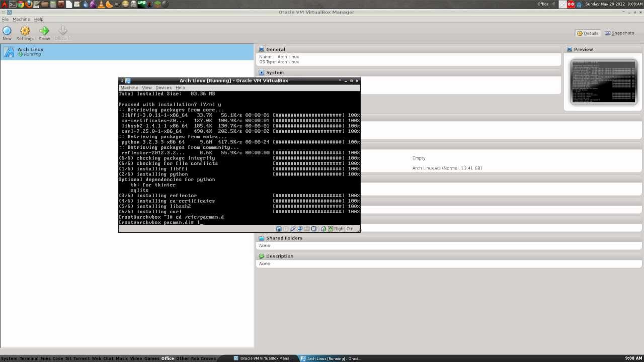 Arch Linux Installation Part 2 - First Steps - May 20, 2012 - YouTube