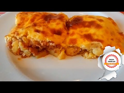 Bulgaristan usulü BEŞAMEL Soslu PATATES MUSAKKA Tarifi /КАРТОФЕН МУСАККА в български стил с рецепта