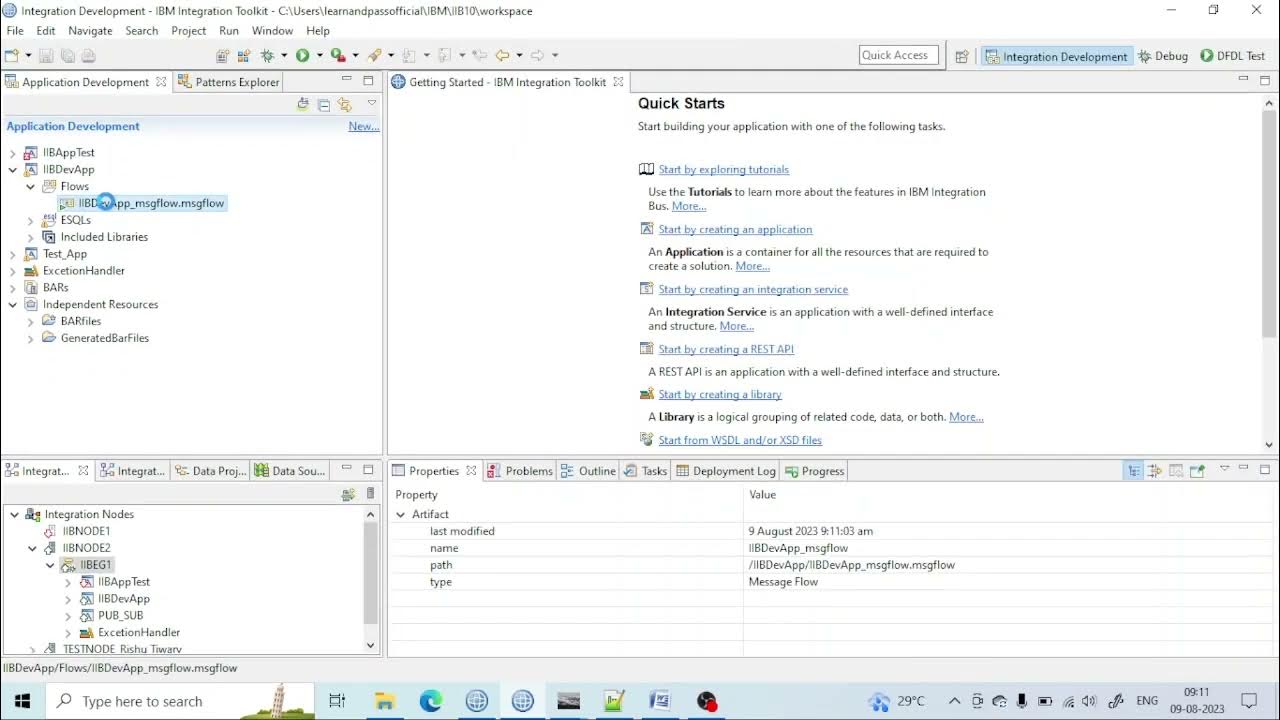 Promoting a node Property | Promoted to flow | IBM Integration Bus(IIB/ACE) #iib #esql #ibm #ace ...