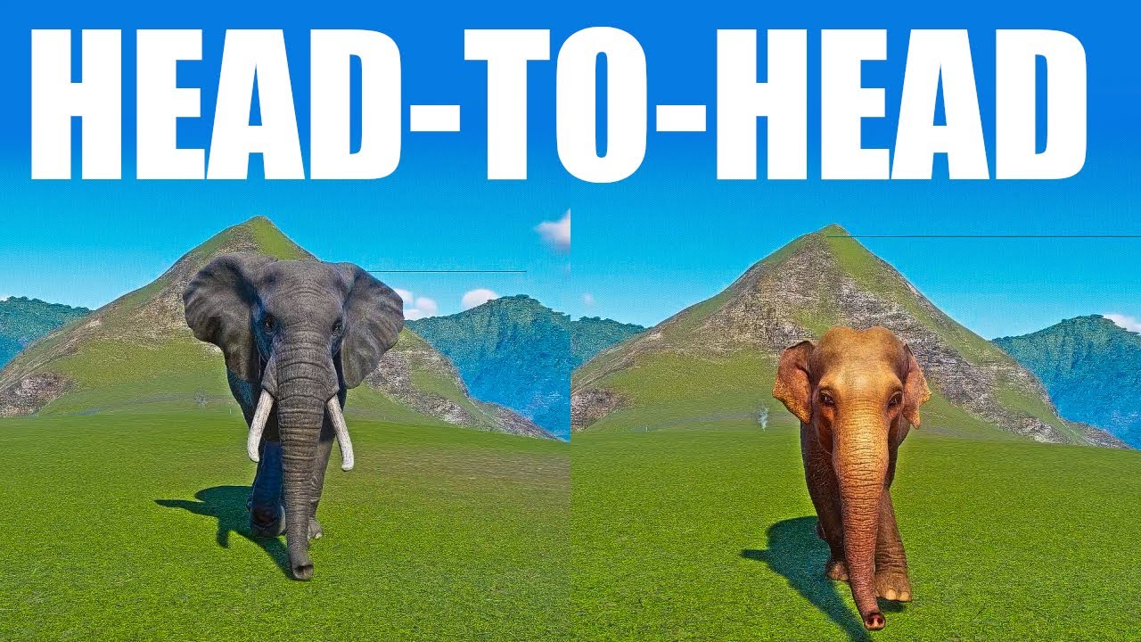 African vs Asian Indian Elephant A Head to Head Speed Race in Planet ...
