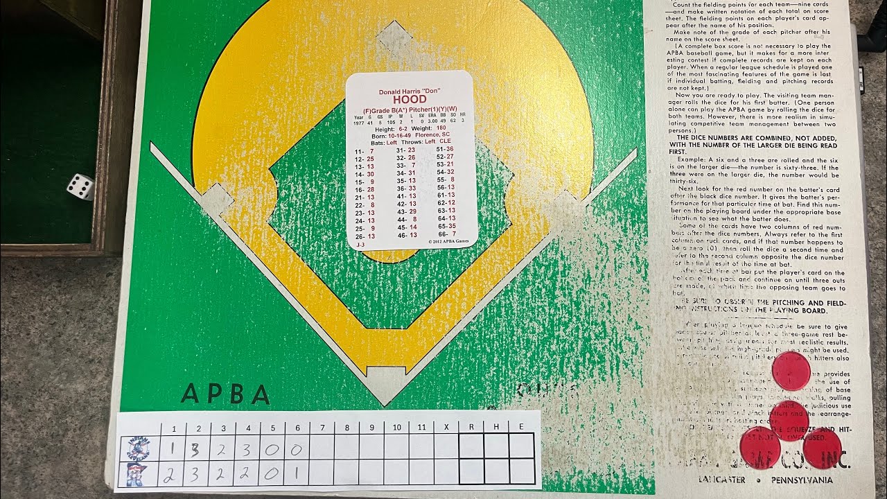 APBA Baseball 1977 Replay May 17th Part 1 of Cleveland at Minnesota ...