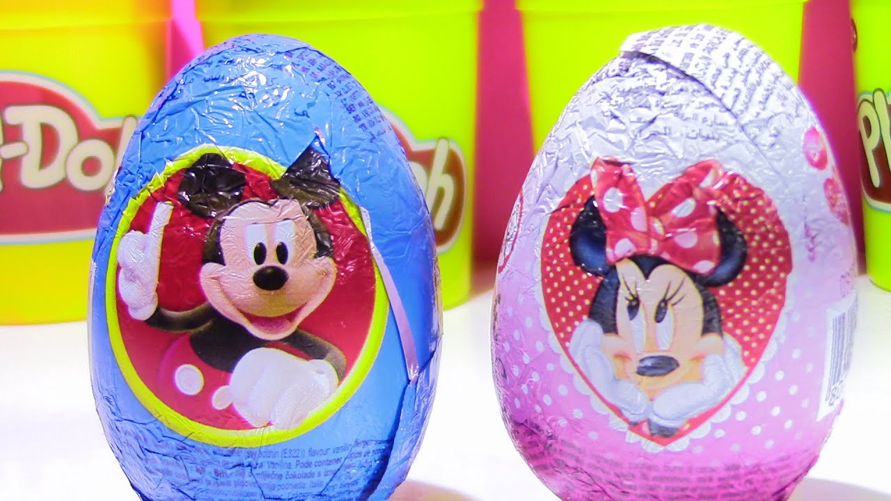 2 Surprise Eggs Mickey Mouse and Minnie Mouse !! - YouTube